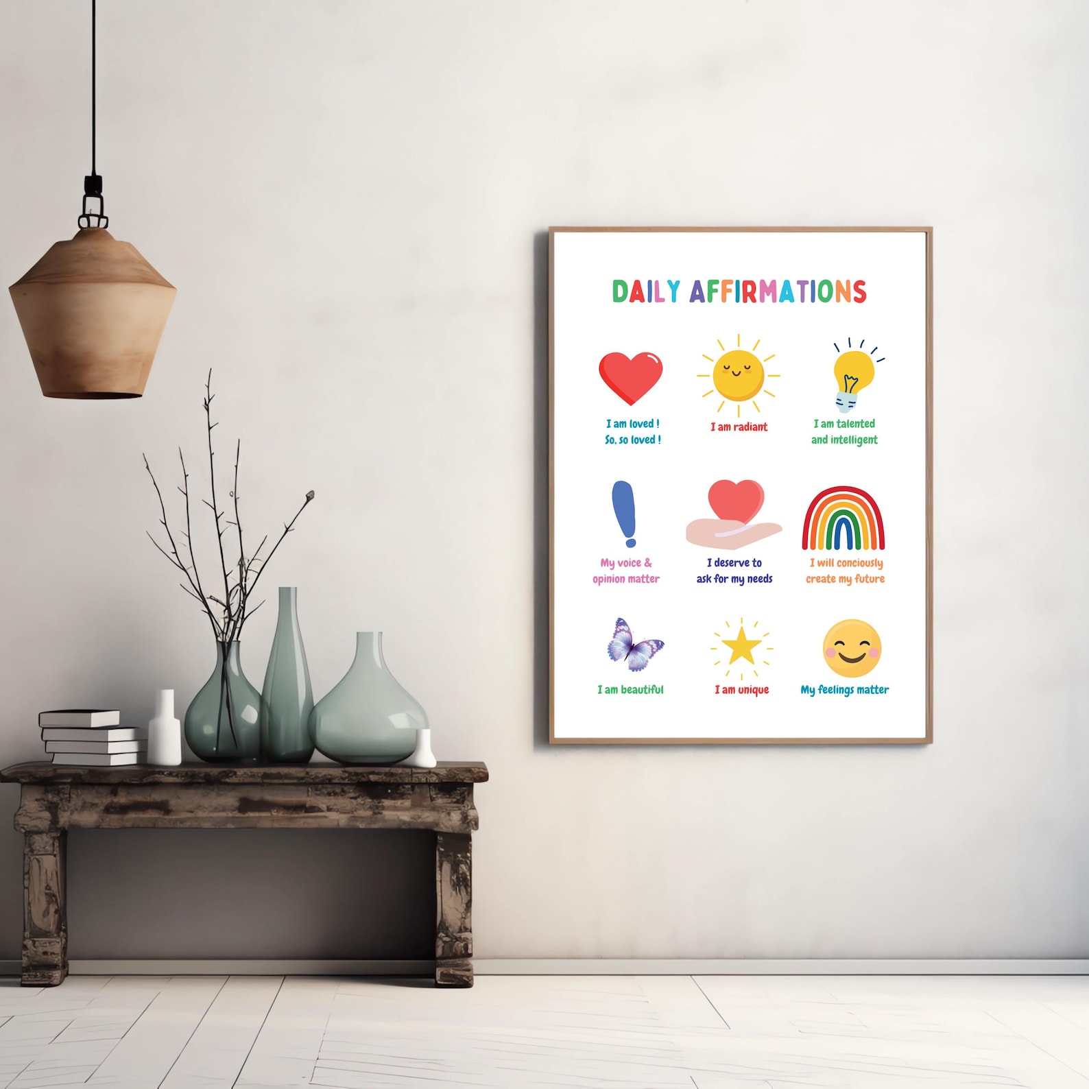 Positive Affirmation Poster, I Am Affirmations, Inspirational Quote ...