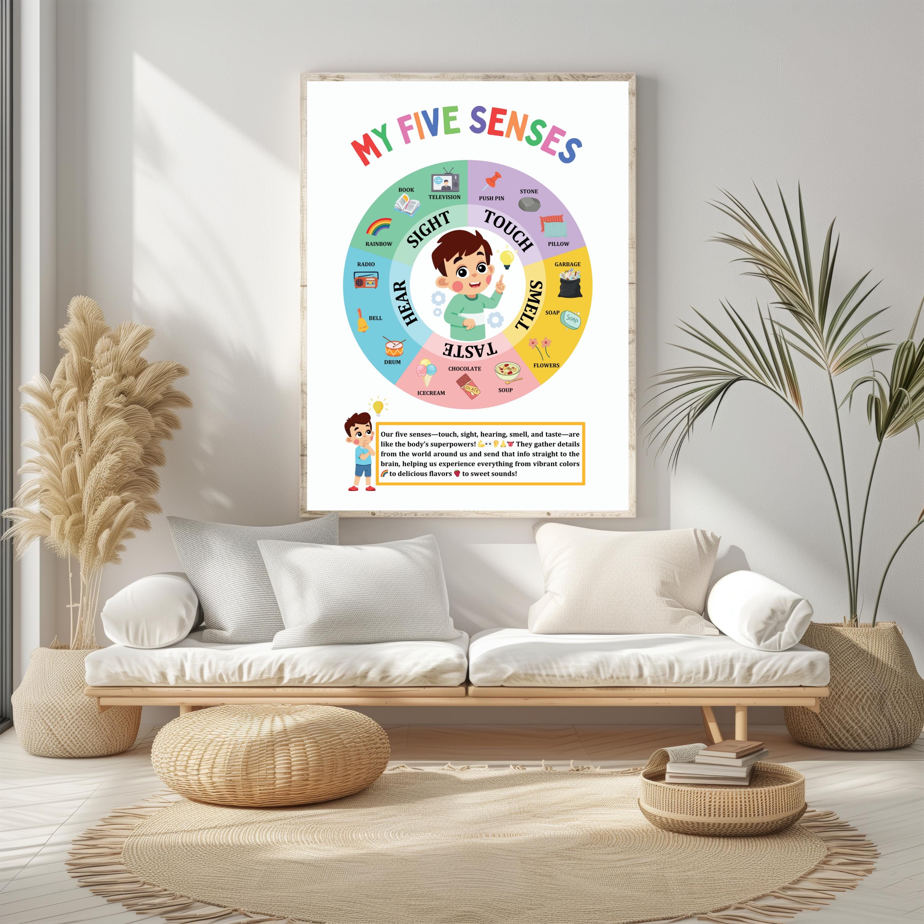 Five Senses Poster, Educational Poster Printable, Teaching Resource ...