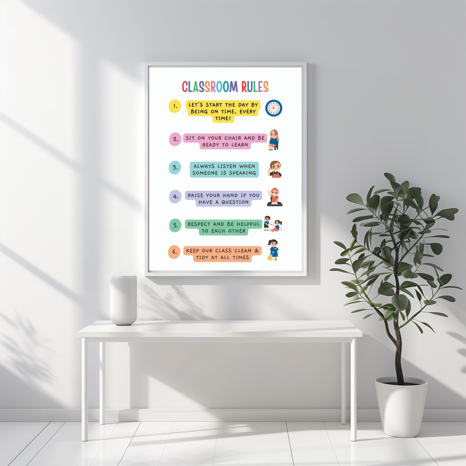 Classroom Rules Poster Sign, Montessori Classroom Rules, Classroom ...