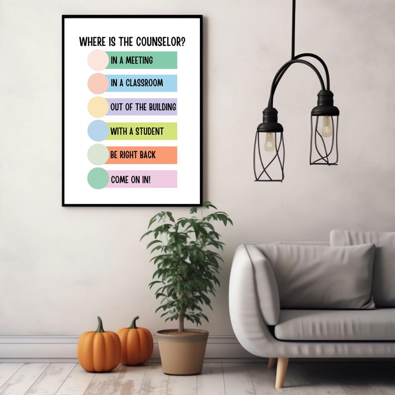 Where is the Counselor Poster, School Counselor Door Sign, Counselor ...