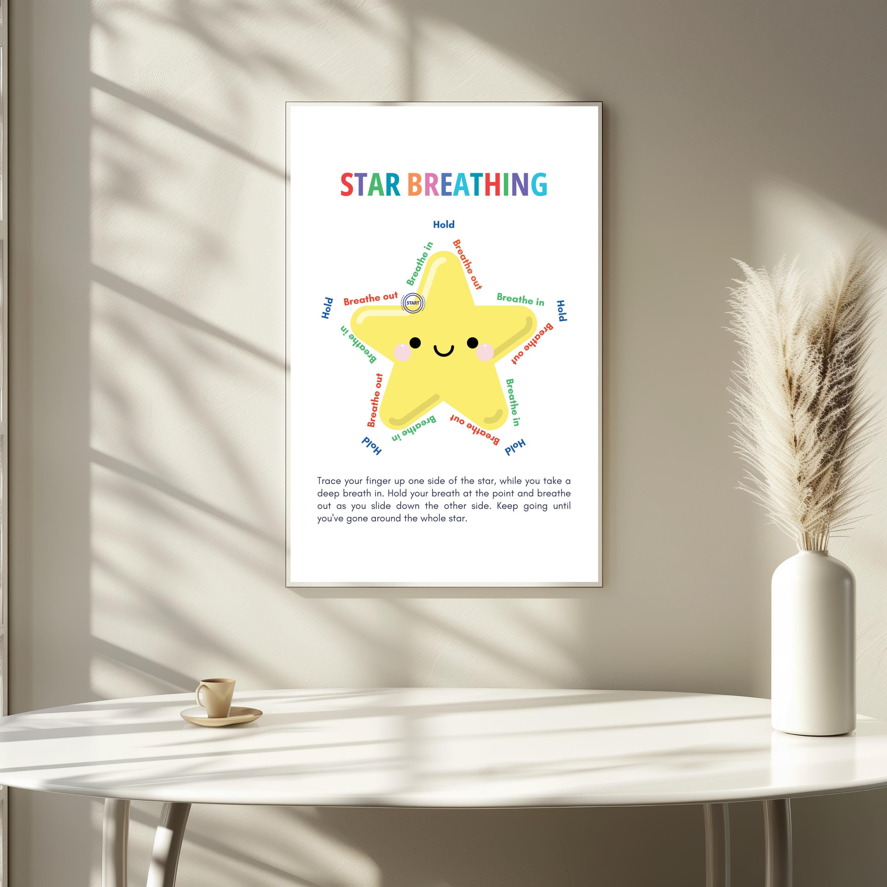 Star Breathing Poster, Middle School Decor, Classroom Decor, Boho ...