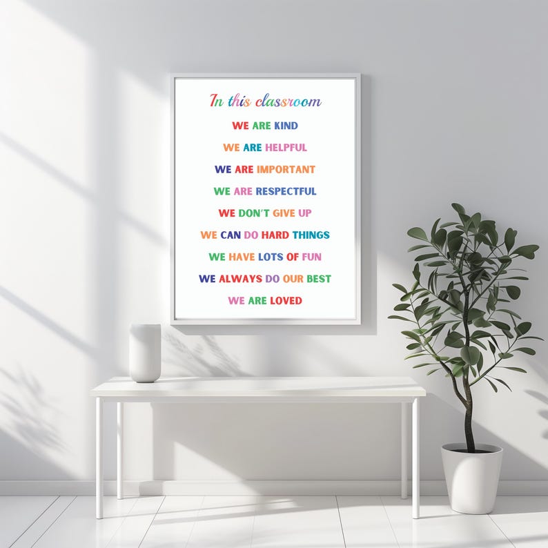 Classroom Rules Poster Sign, Montessori Classroom Rules, Classroom ...