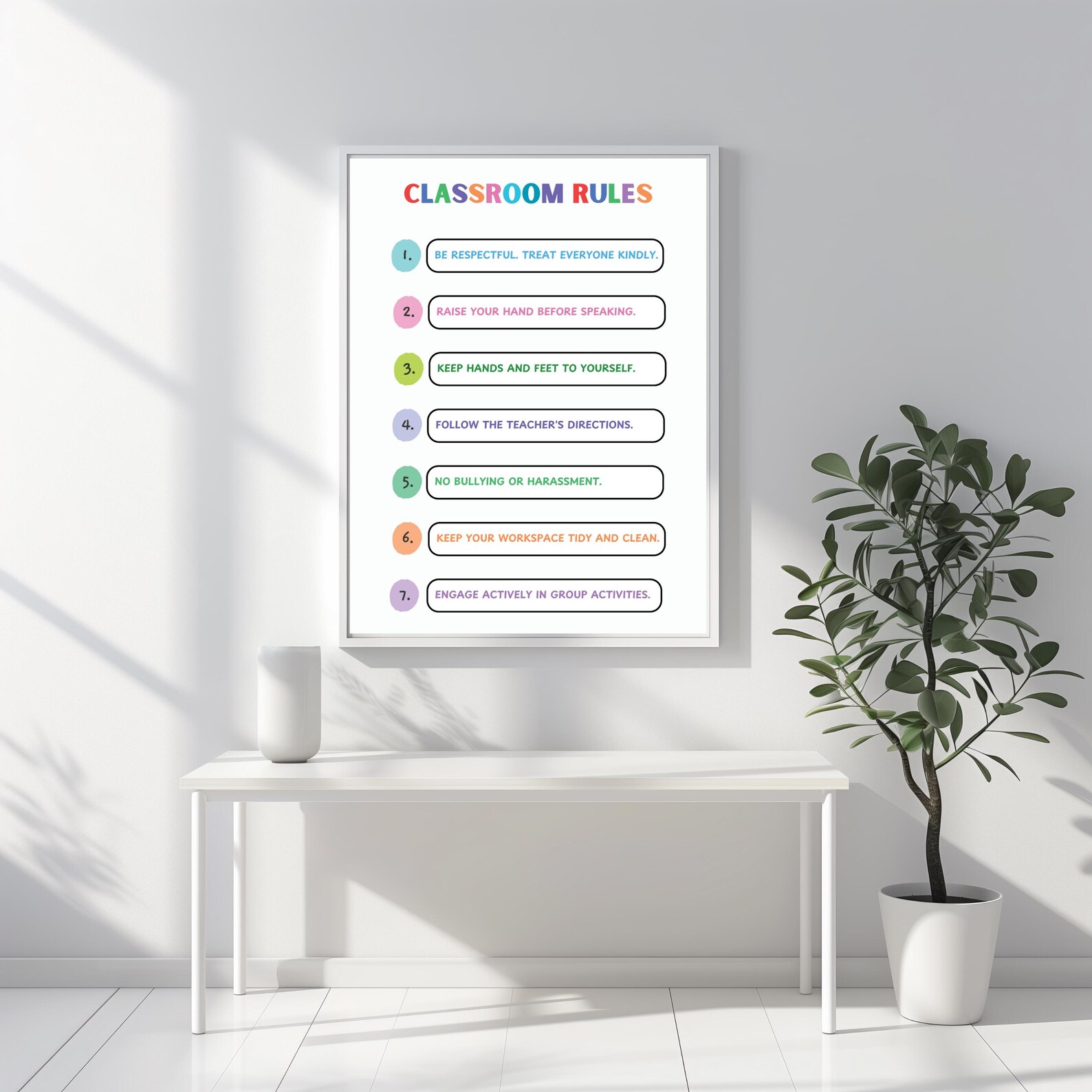 Classroom Rules Poster Sign, Montessori Classroom Rules, Classroom ...