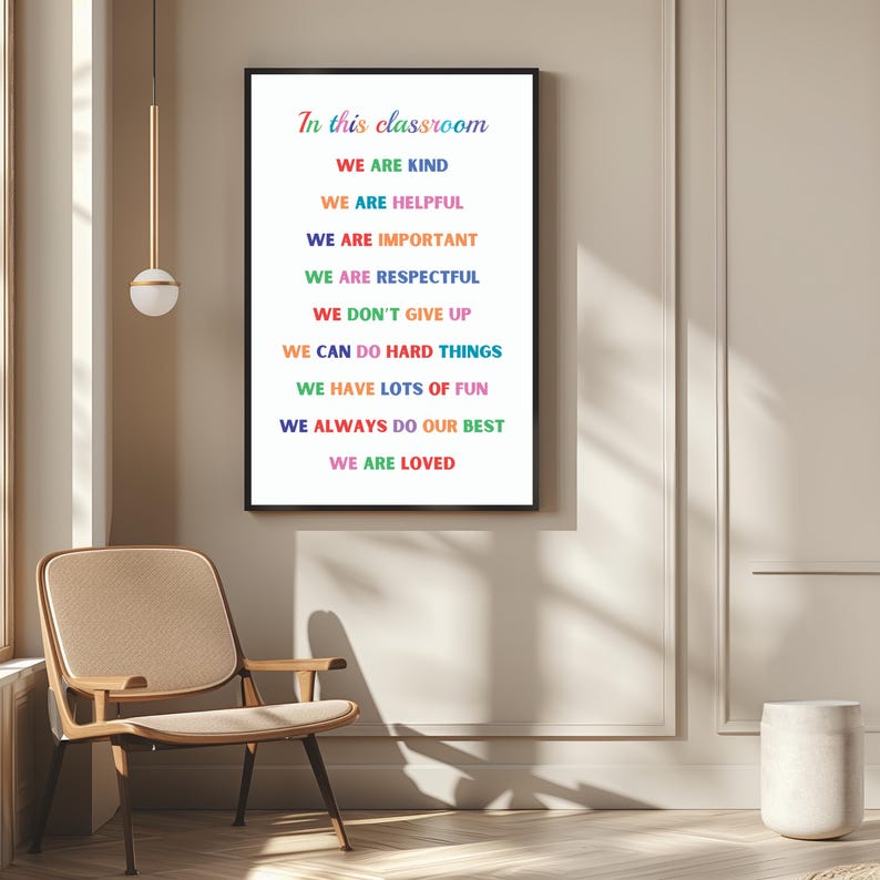Classroom Rules Poster Sign, Montessori Classroom Rules, Classroom ...