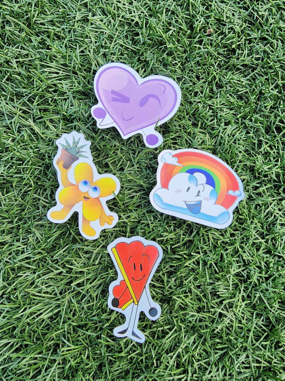 Set of 4 BFDI Battle for Dream Island Theme Character Stickers - Etsy