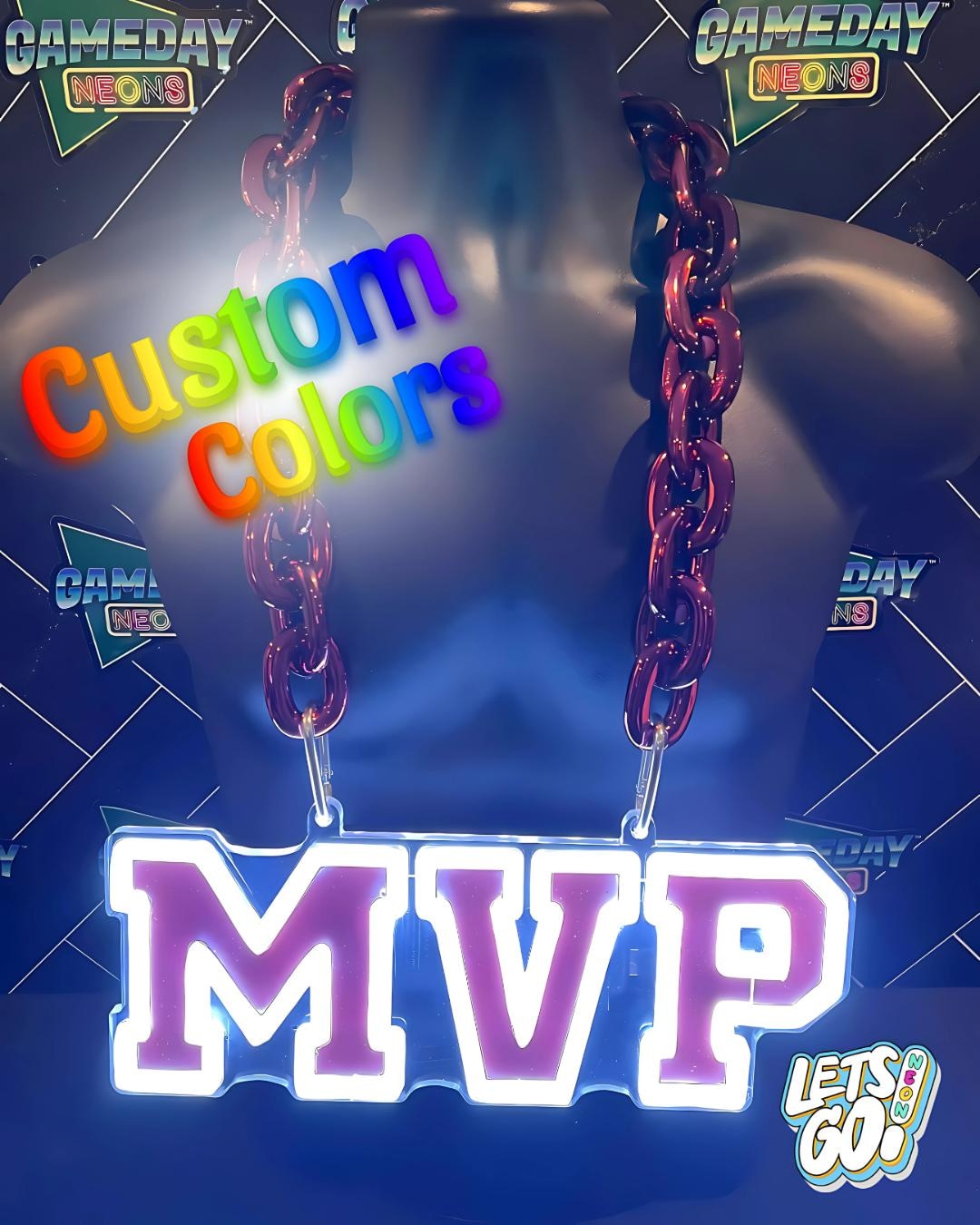 MVP - LED Neon Fan Chain Necklace Turnover Chain - Etsy