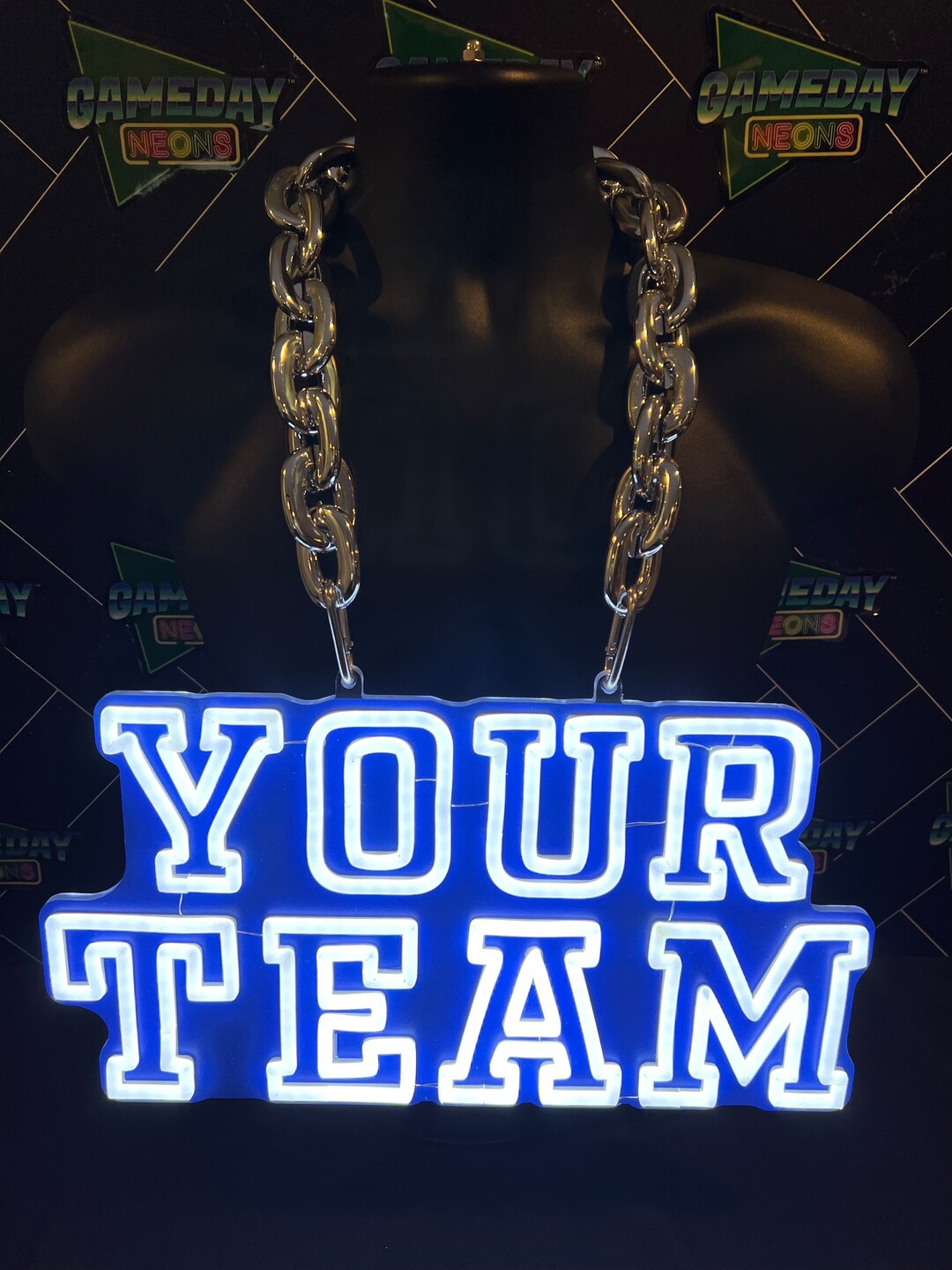 Custom Team/logo/image Message Us Photo Sports LED Neon Fan Chain ...
