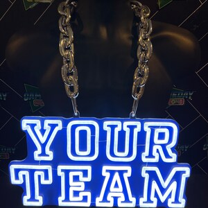Custom Team/logo/image Message Us Photo Sports LED Neon Fan Chain ...