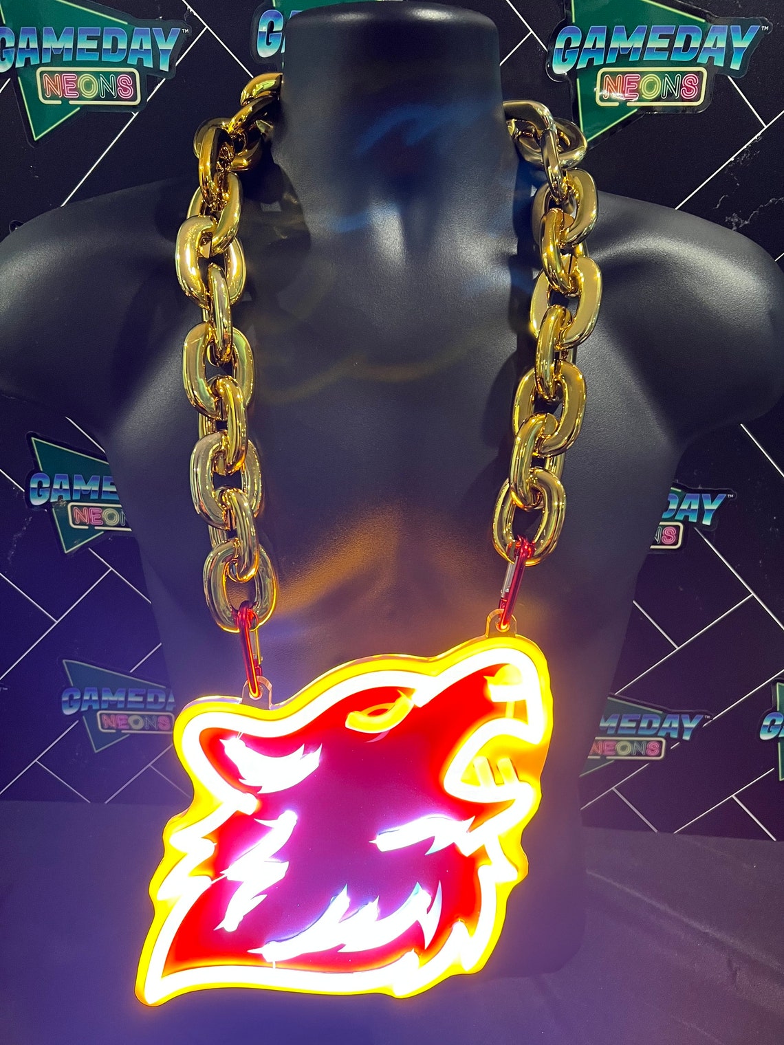 Custom Team/logo/image - Message Us Photo - Sports LED Neon Fan Chain ...