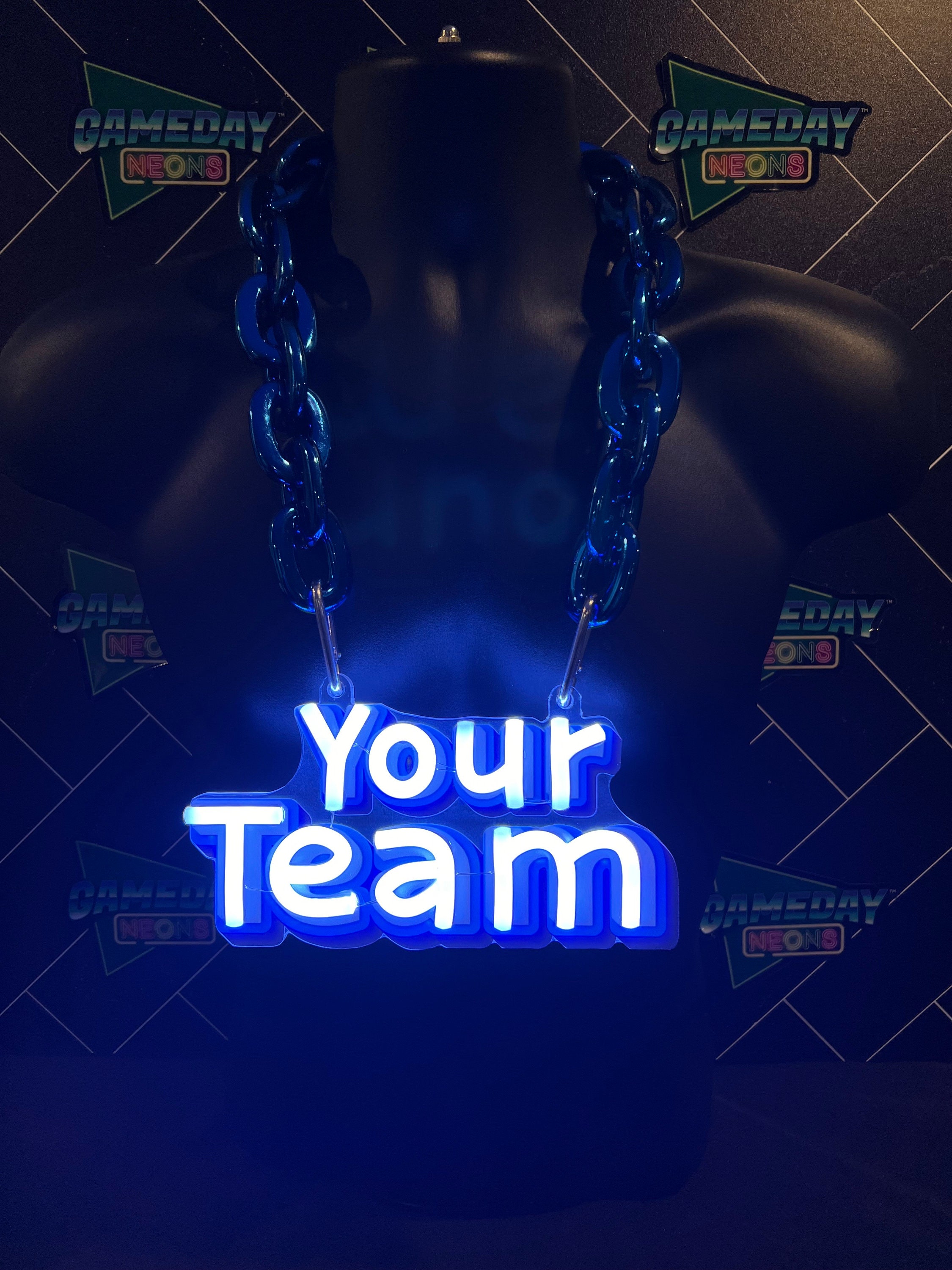 Custom Team/logo/image Message Us Photo Sports LED Neon Fan Chain ...