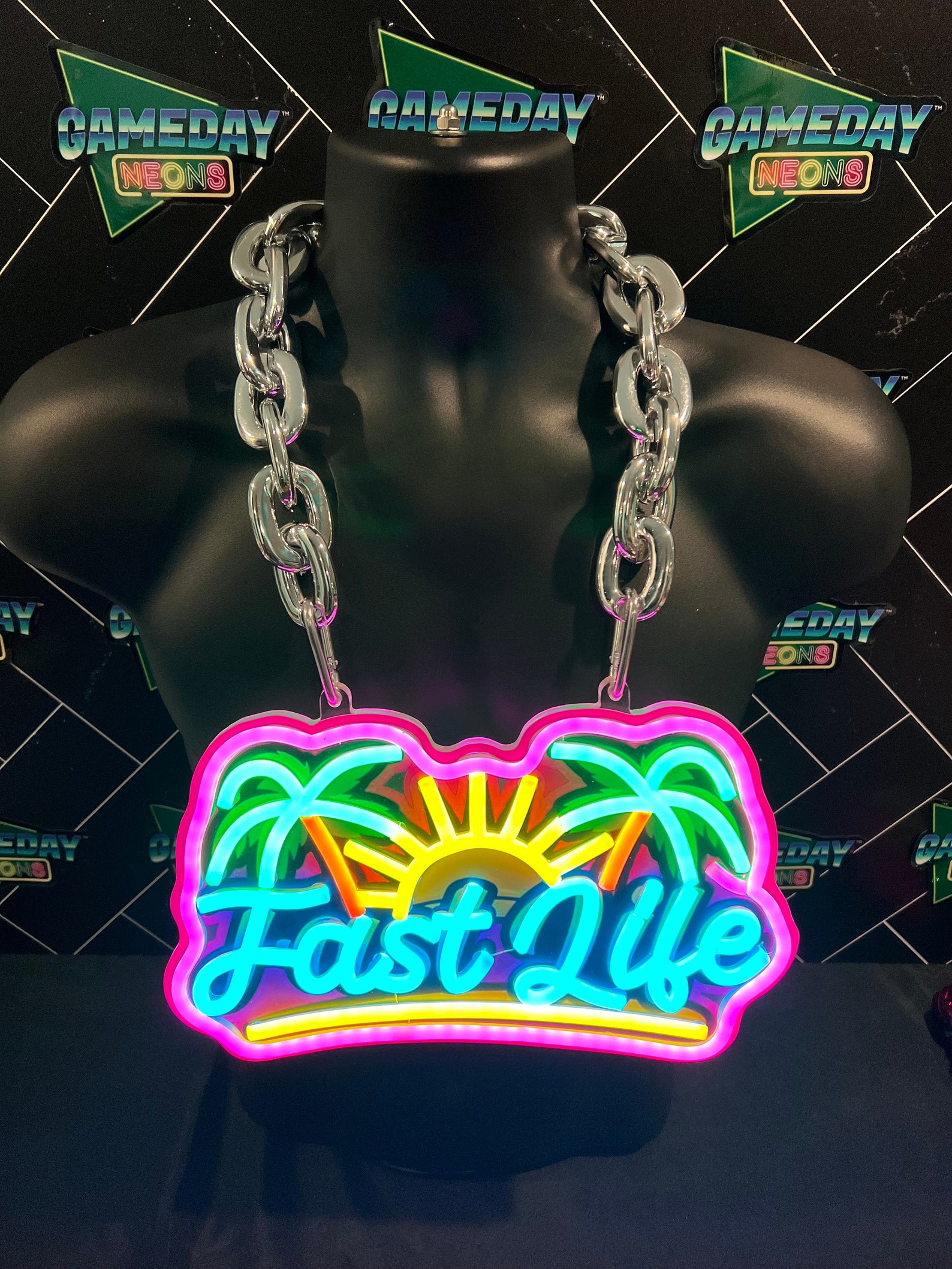 Custom Team/logo/image - Message Us Photo - Sports LED Neon Fan Chain ...