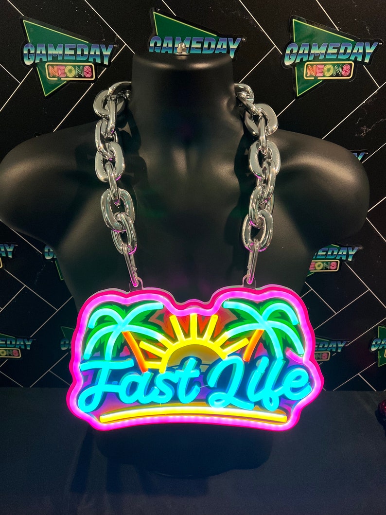 Custom Team/logo/image - Message Us Photo - Sports LED Neon Fan Chain ...