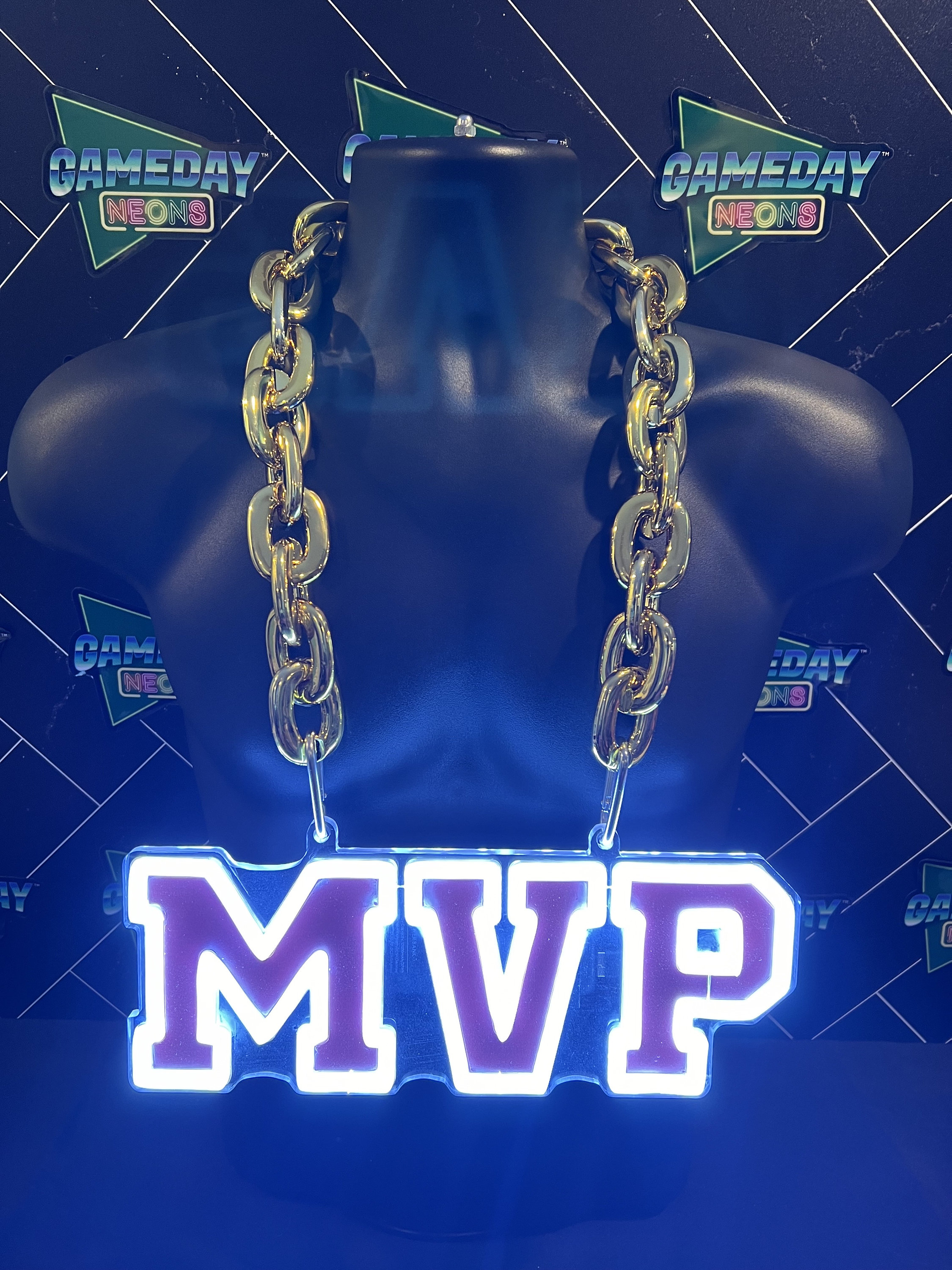 Custom Team/logo/image Message Us Photo Sports LED Neon Fan Chain ...