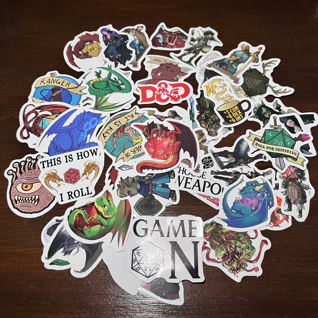 Buy 3 for 2 Stickers|dungeons and Dragons, Dnd, D&D Stickers Pack-50pcs ...