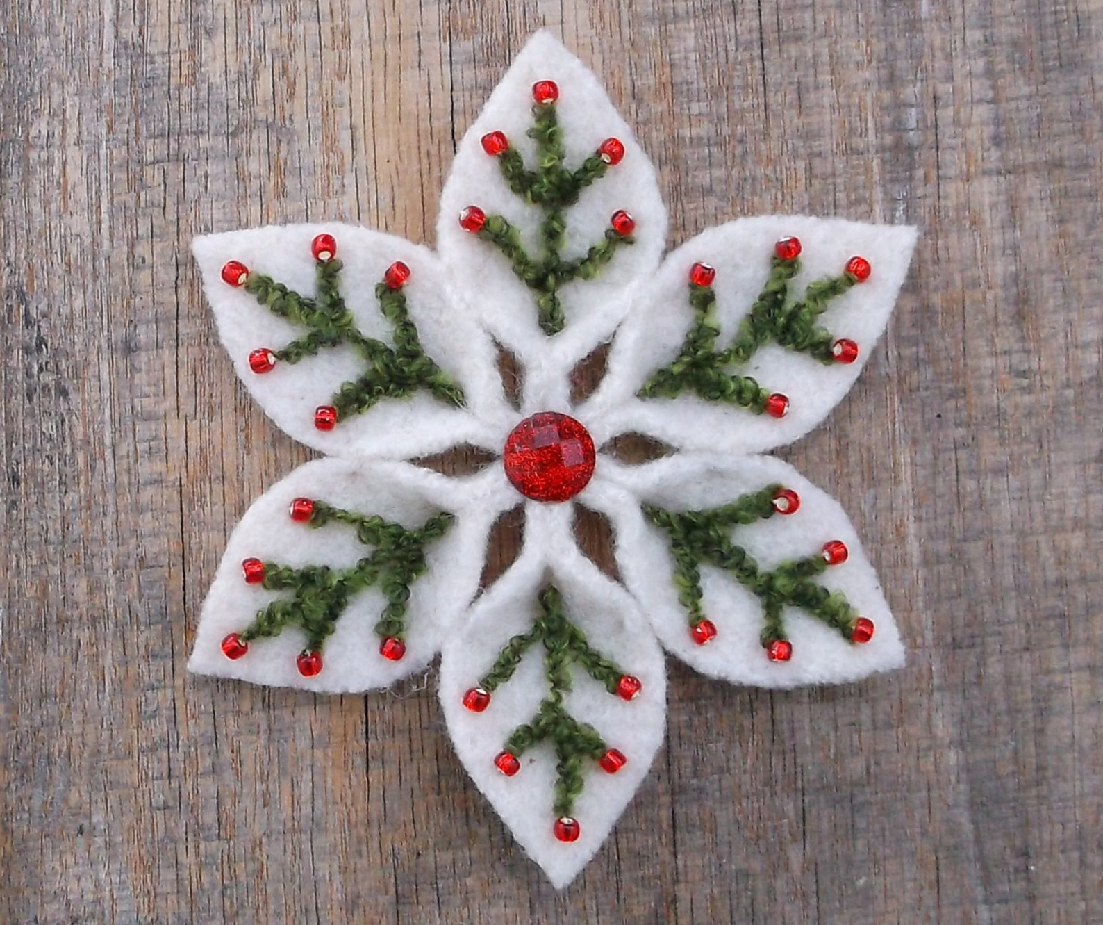 Felt Snowflake Pattern PDF File - Etsy