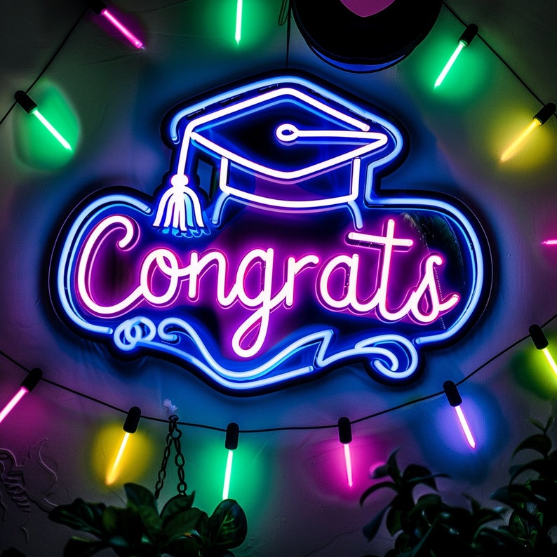 Custom Graduation Neon Sign for Graduation Gifts or Party Decoration ...