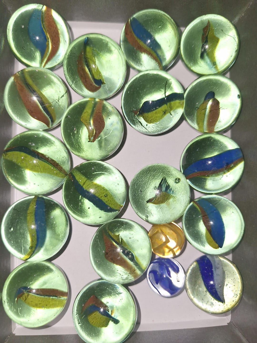 17 Vintage Large Marbles and 2 Special Small Marbles - Etsy