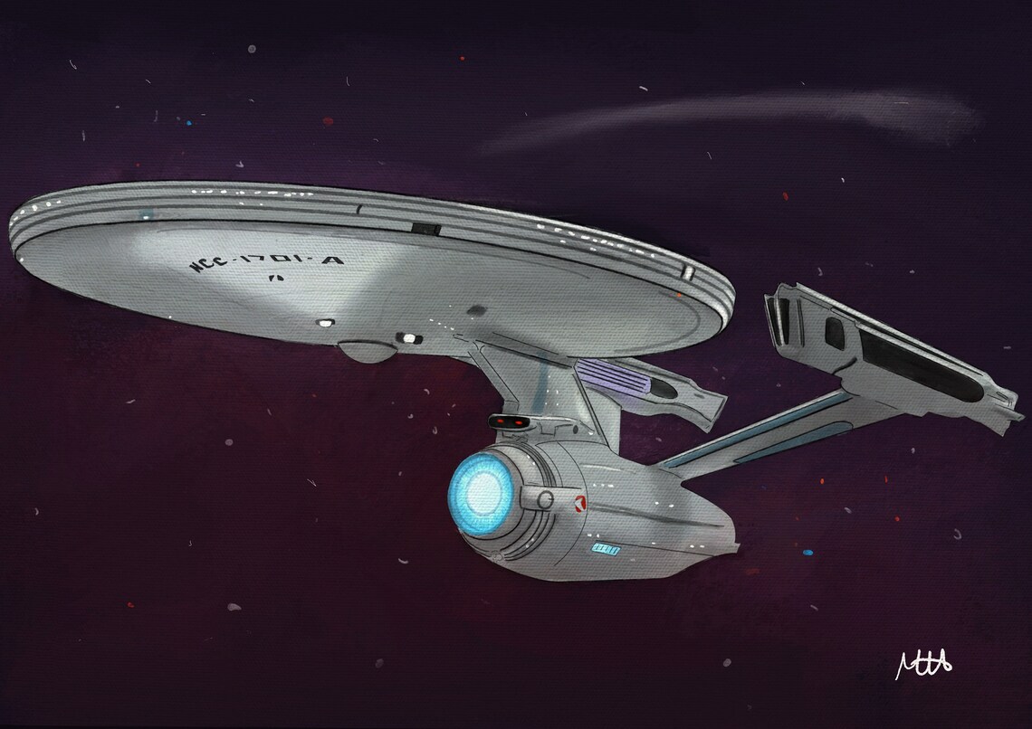 Digital Print USS Enterprise NCC 1701A A4 Landscape - Etsy UK