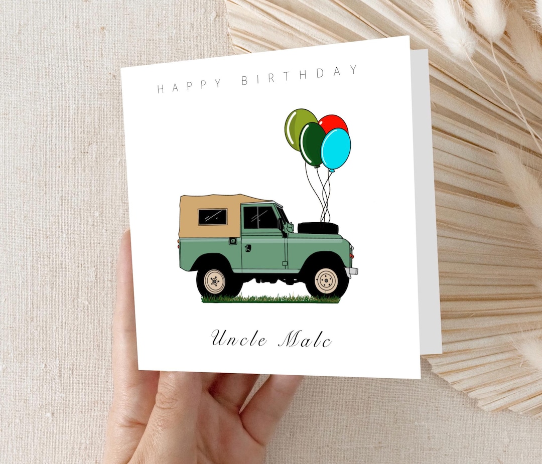 Land Rover Birthday Card Dad Birthday Card Green Series 3 Land Rover ...