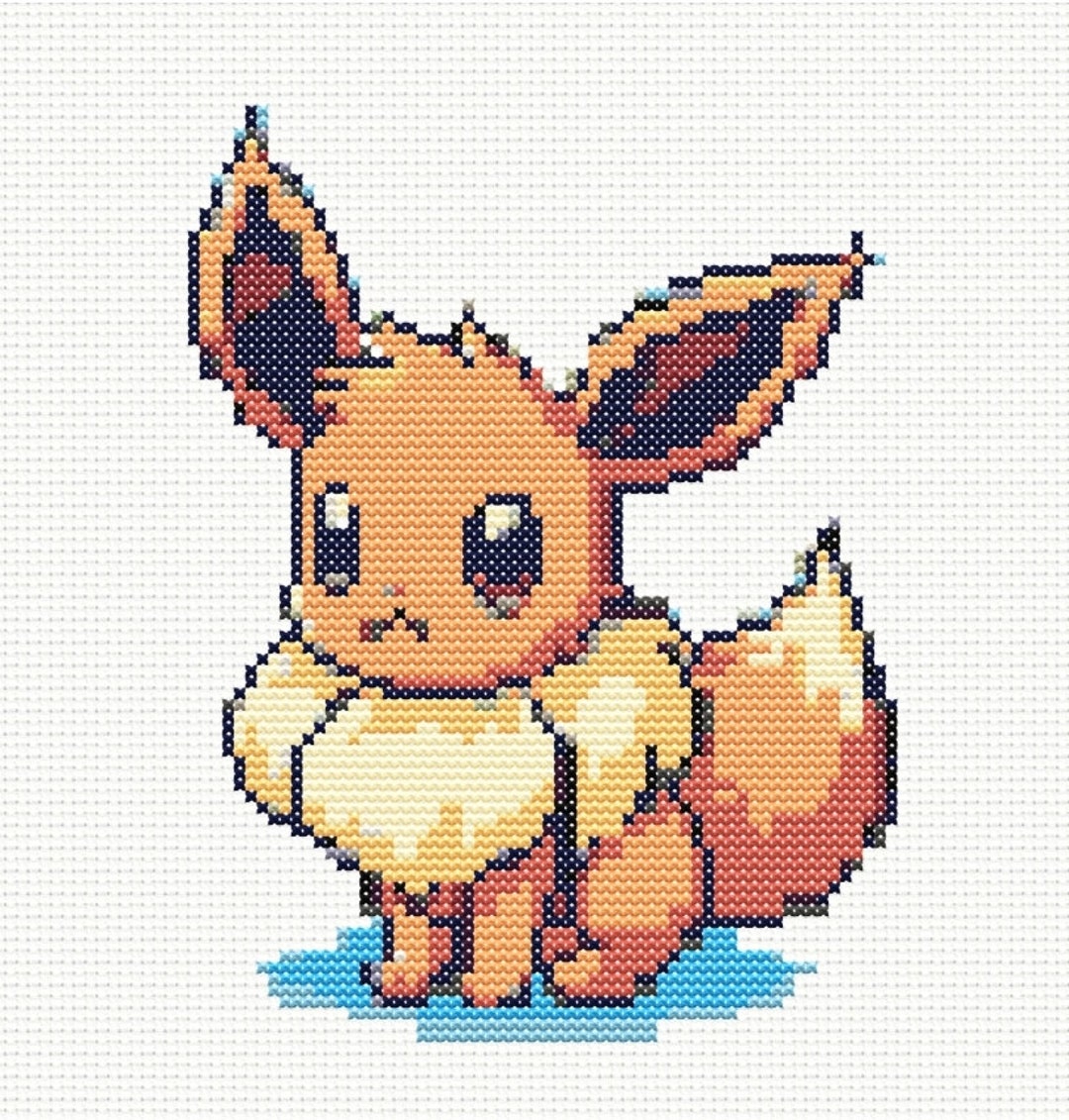 Eevee Pokemon Cross Stitch Pattern - Etsy