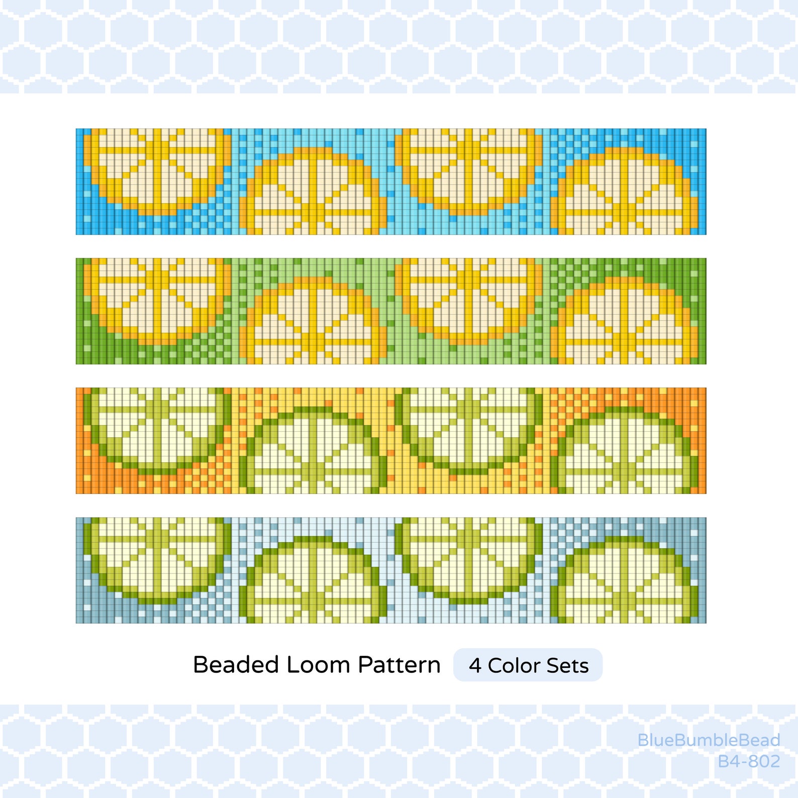 Lemon Lime Orange Summer Fruit - Loom Bracelet Seed Bead PDF Miyuki ...
