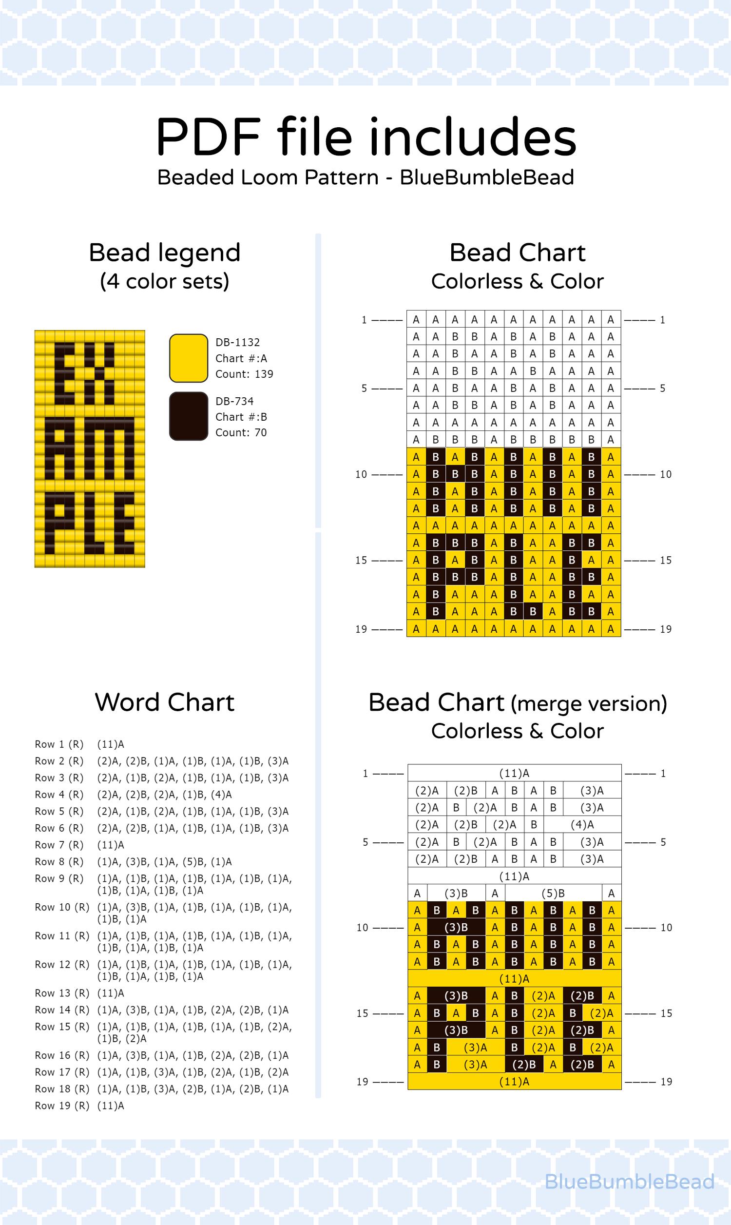 Snow Leopard Loom Bracelet Pattern: Miyuki Delica Seed Bead (PDF ...