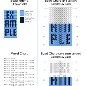 Flowers Pixel Loom Bracelet Pattern: Miyuki Delica Seed Bead (PDF ...