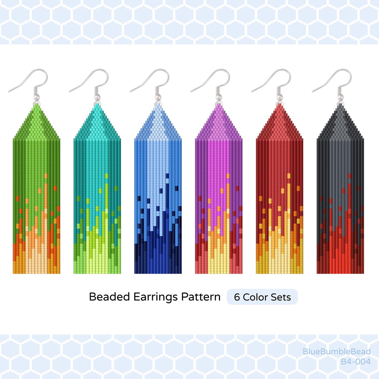 Crystal on Fire, Flaming Crystal Design PDF - Brick Stitch and Fringe ...