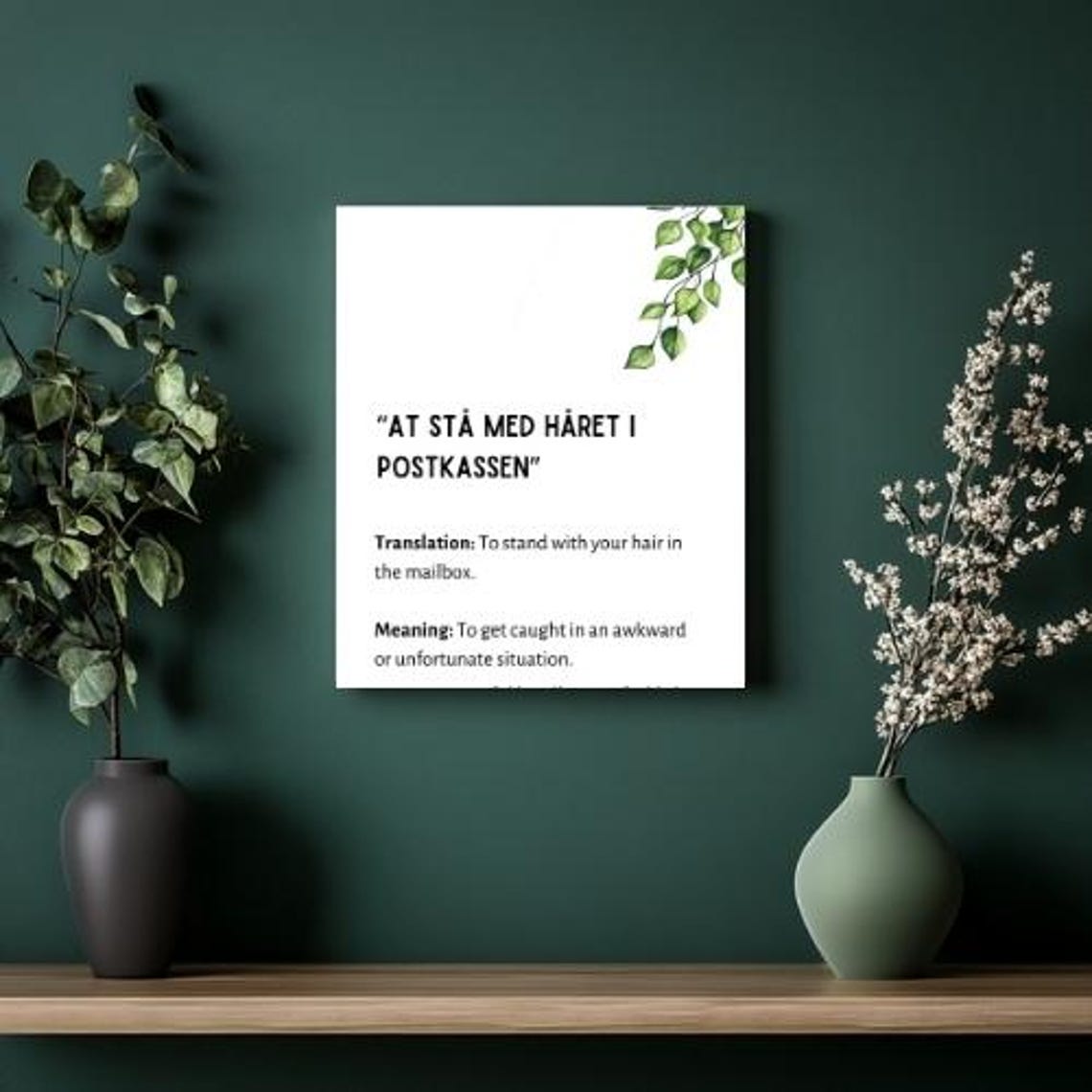 Funny Danish Saying Print Idiom Art Scandinavian Wall Décor Nordic ...