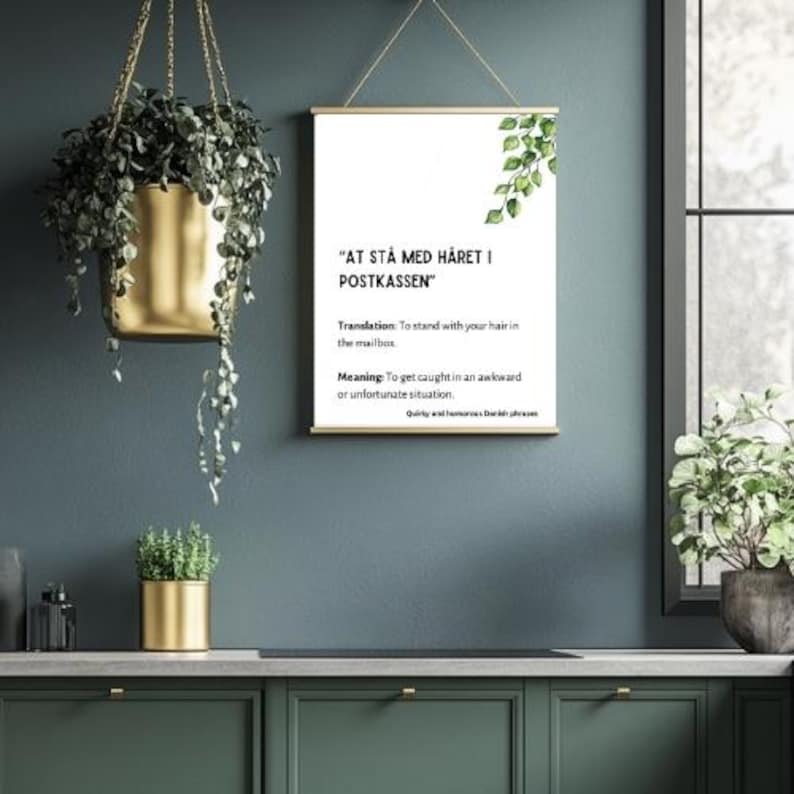 Funny Danish Saying Print Idiom Art Scandinavian Wall Décor Nordic ...