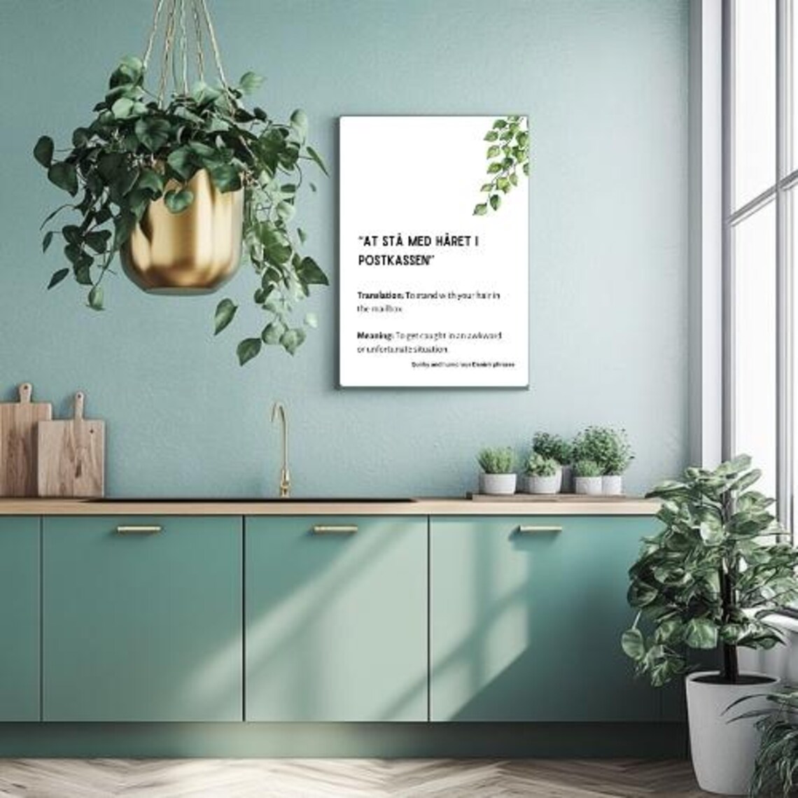 Funny Danish Saying Print Idiom Art Scandinavian Wall Décor Nordic ...