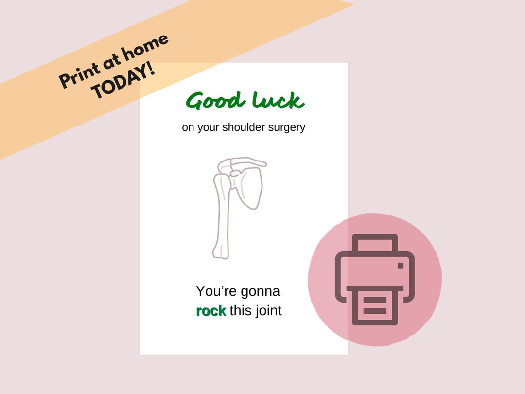 Good Luck Shoulder Surgery, Shoulder Rehab, Shoulder Physical Therapy ...