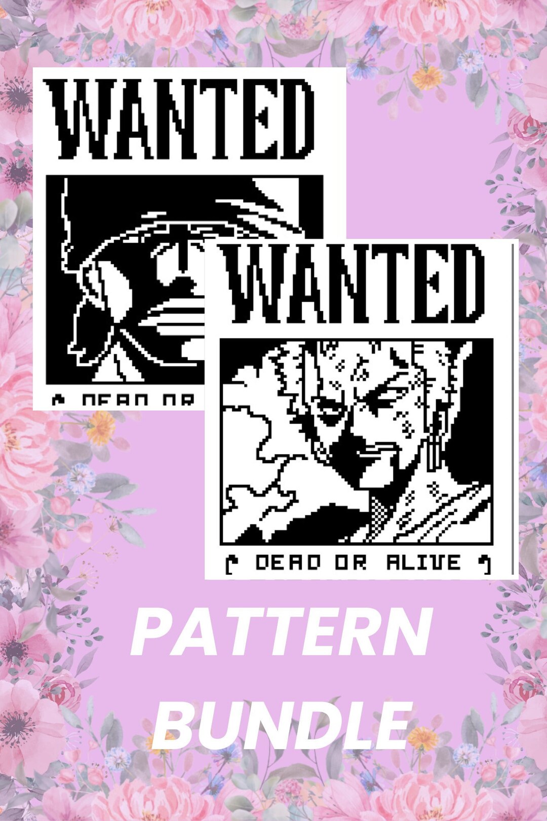 PATTERN BUNDLE Zoro Wanted Posters Crochet Tapestry Patterns - Etsy