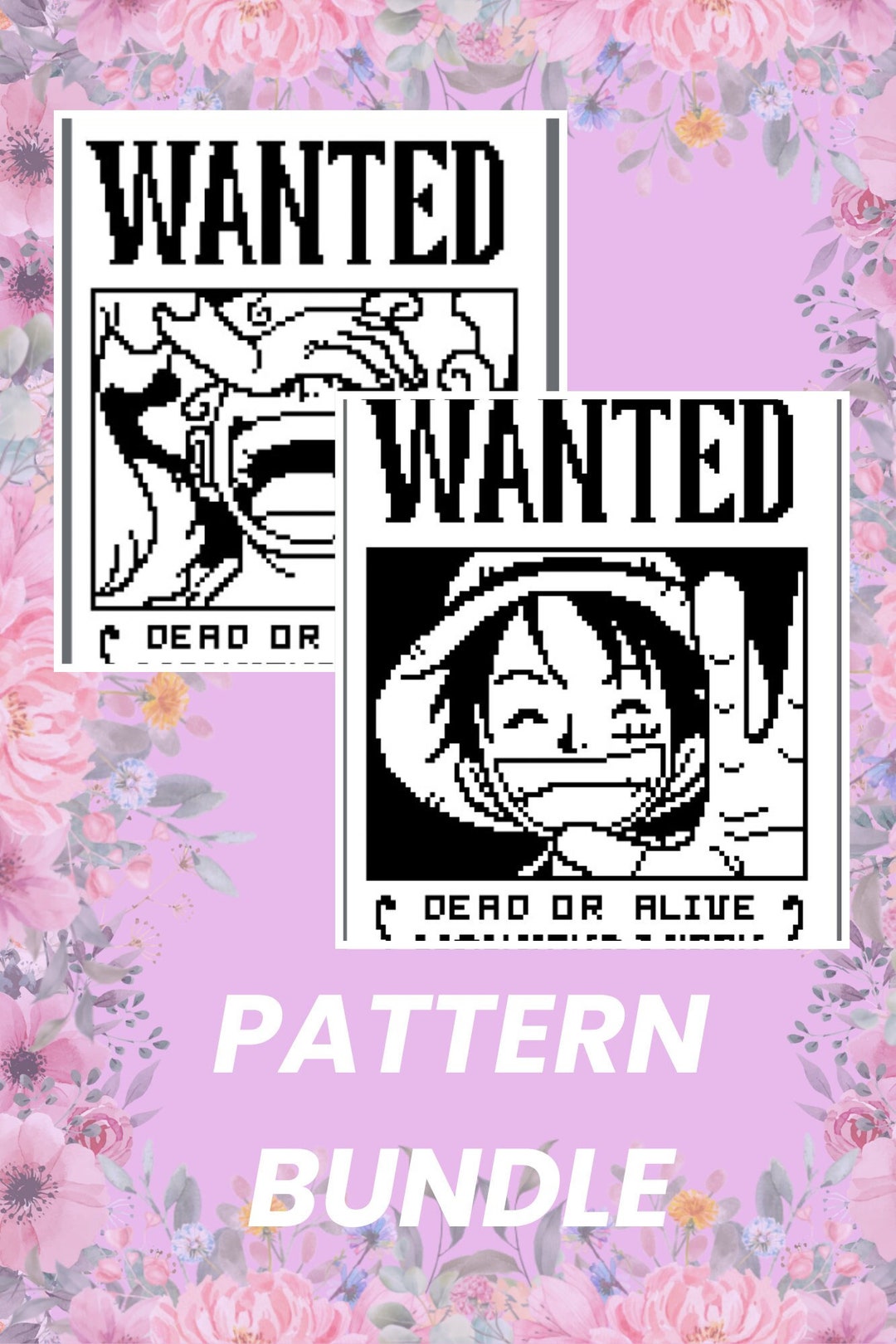 PATTERN BUNDLE Luffy Wanted Posters Crochet Tapestry Patterns - Etsy