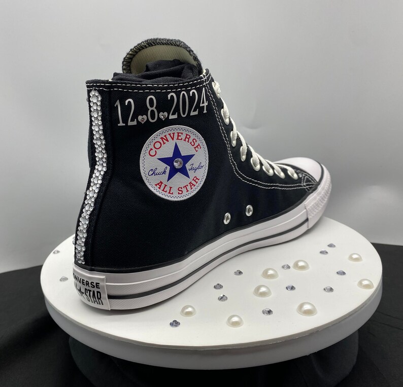 Personalized High-top Converse Shoe (wedding, Engagement, Birthday ...