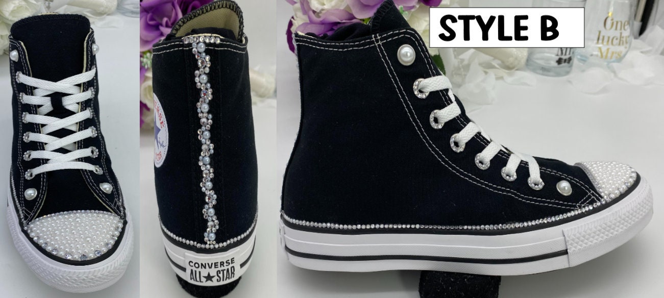 Personalized High-top Converse Shoe (wedding, Engagement, Birthday ...