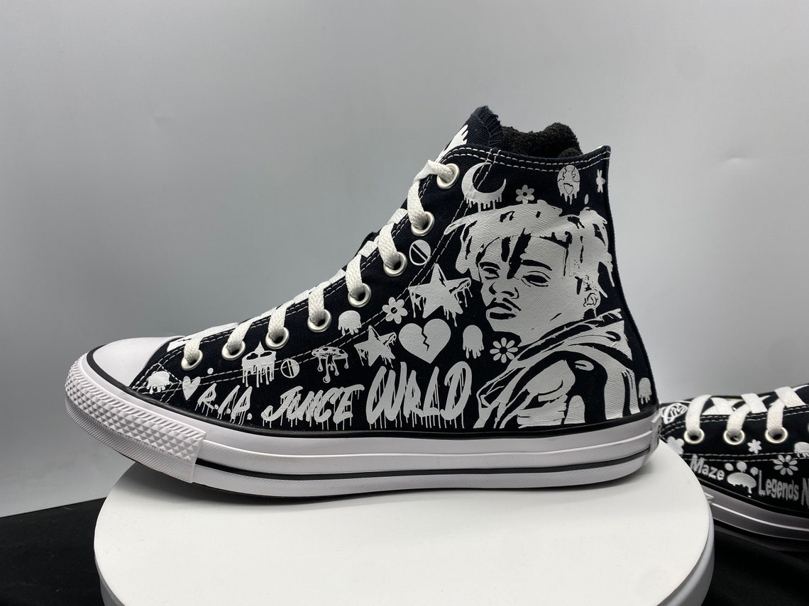 Personalized High-top Converse Shoe tribute, Birthday, Rest in Peace ...