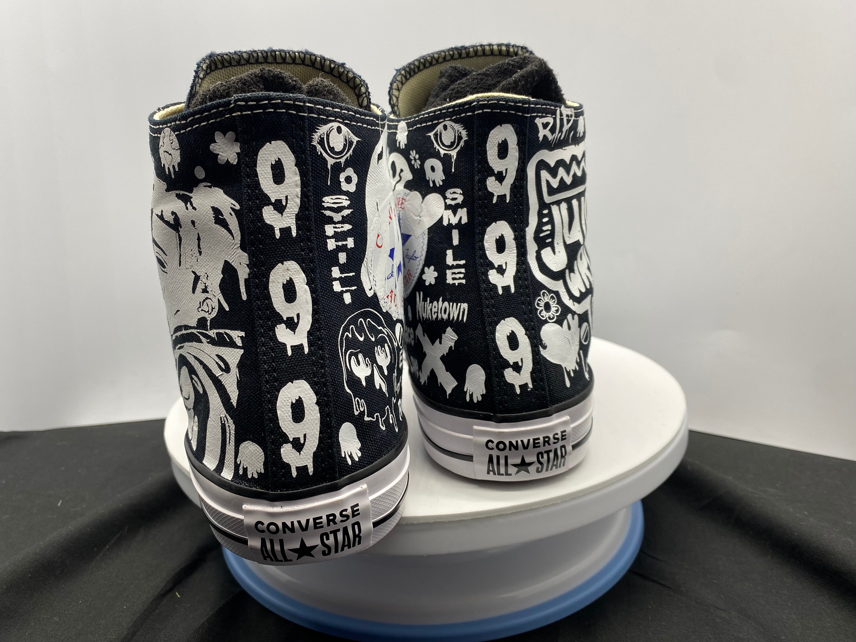 Personalized High-top Converse Shoe (tribute, Birthday, Rest in Peace ...