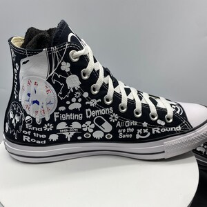 Personalized High-top Converse Shoe (tribute, Birthday, Rest in Peace ...