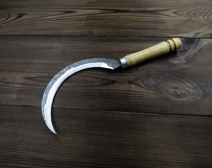Forged Small Sickle for Harvesting Crops. Clearing Overgrowth. Garden ...