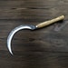 Large Sickle for Harvesting and Clearing Overgrowth. Hand Forged Garden ...