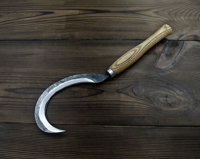 Hand Forged Sickle. Garden Tools for Harvesting Crops and Clearing ...