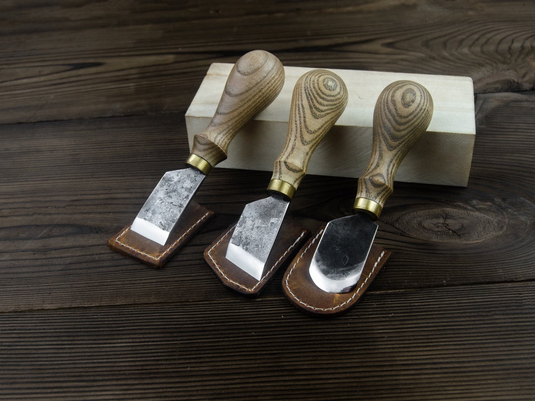 Leather Skiving Knives. Hand Forged Leather Knives. Straight, Oblique ...