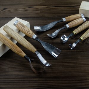 7-piece Wood Carving Tool Set. Spoons Bowls Carving Tools. Wood Carving ...
