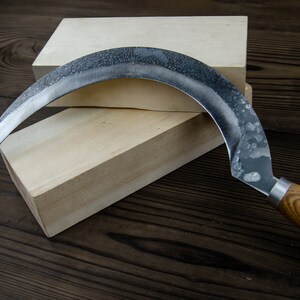 Large Sickle for Harvesting and Clearing Overgrowth. Hand Forged Garden ...