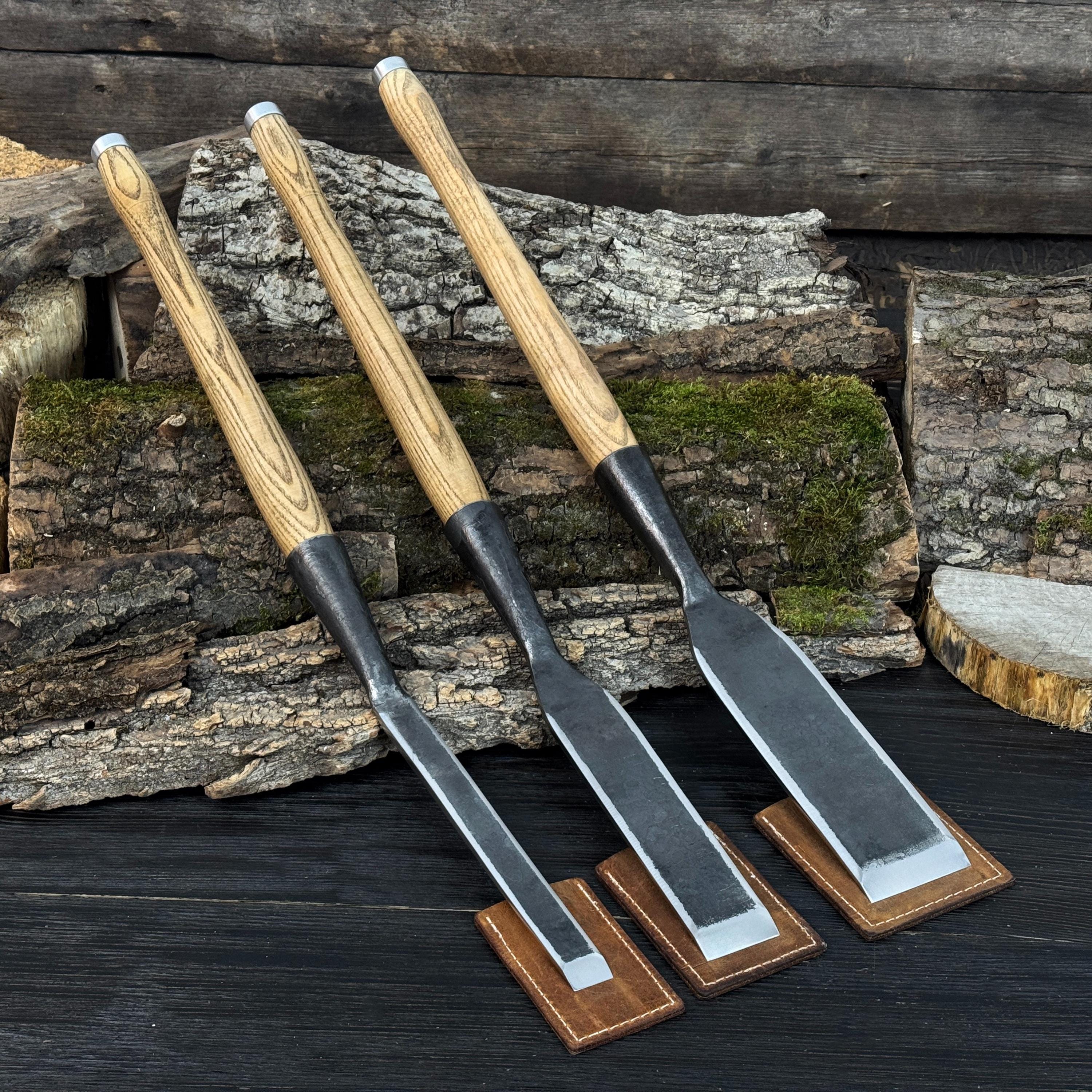 Framing Slick Chisels. Hand-forged Carbon Steel Blades. Ergonomic Ash ...