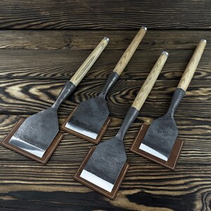 Hand-forged Slick Chisel Set 9 Pcs. Wood Carving Tools. 52100 Carbon ...