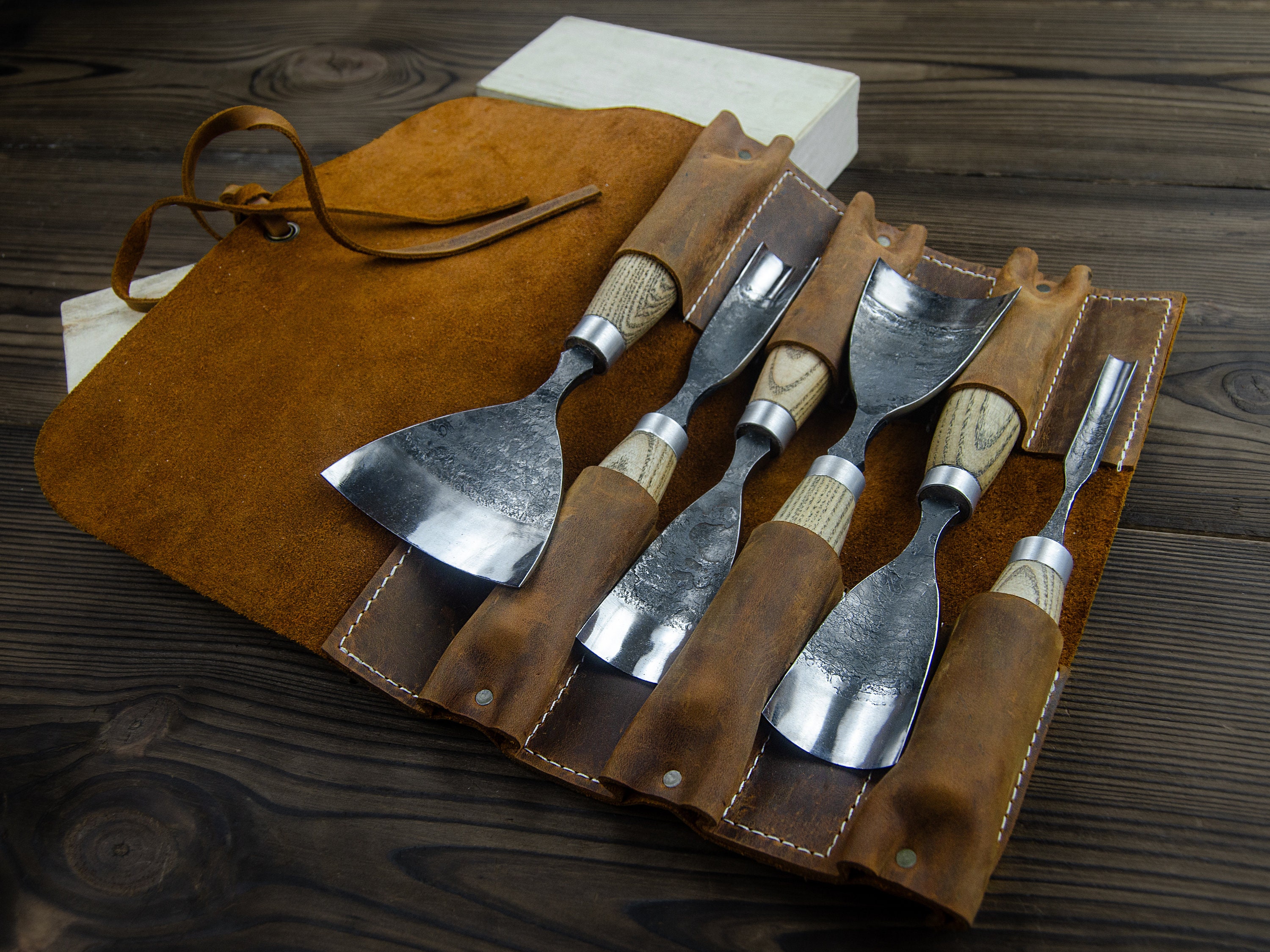 Forged Rounded Gouge Set 6pcs. Wood Carving Chisel Set. Woodworking ...