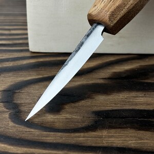 Hand-forged Sloyd Knife. Woodworking Knife. Ergonomic Ash Handle ...