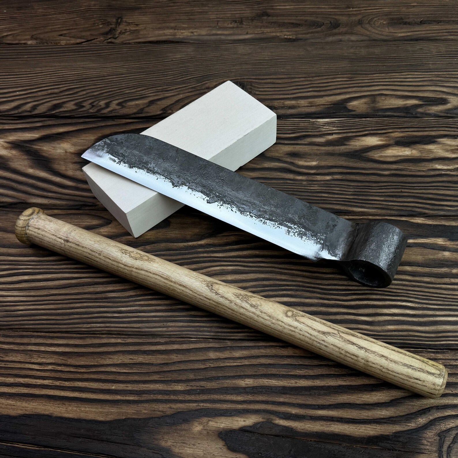 Hand-forged Splitting Froe. Woodworking Tool. 52100 Carbon Steel Blade ...